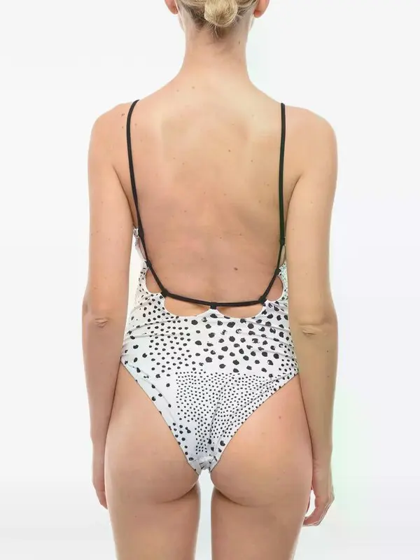 Karl Lagerfeld Logo-print Open-back Swimsuit