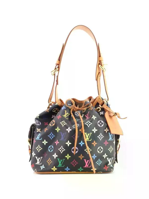 LOUIS VUITTON Petit Noe Monogram Multicolor Bucket Bag - Black