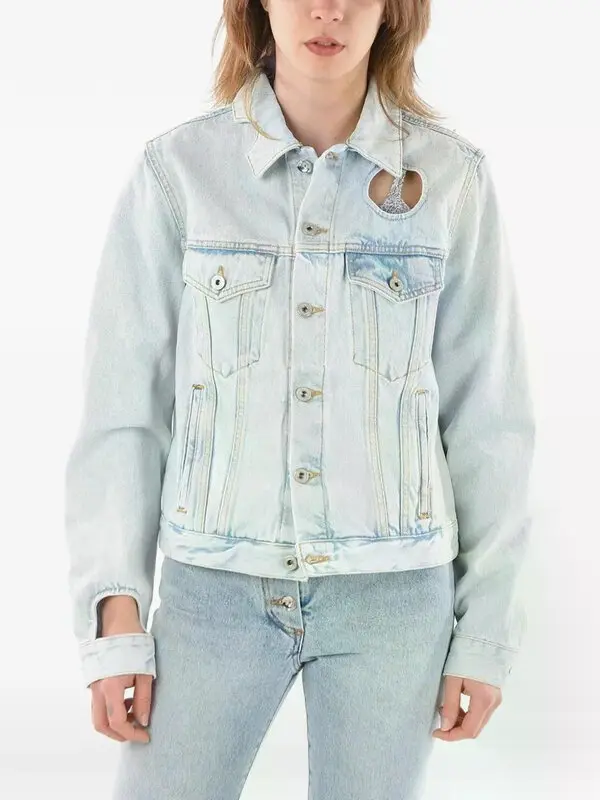 Off-White Meteor Cut-out Denim Jacket