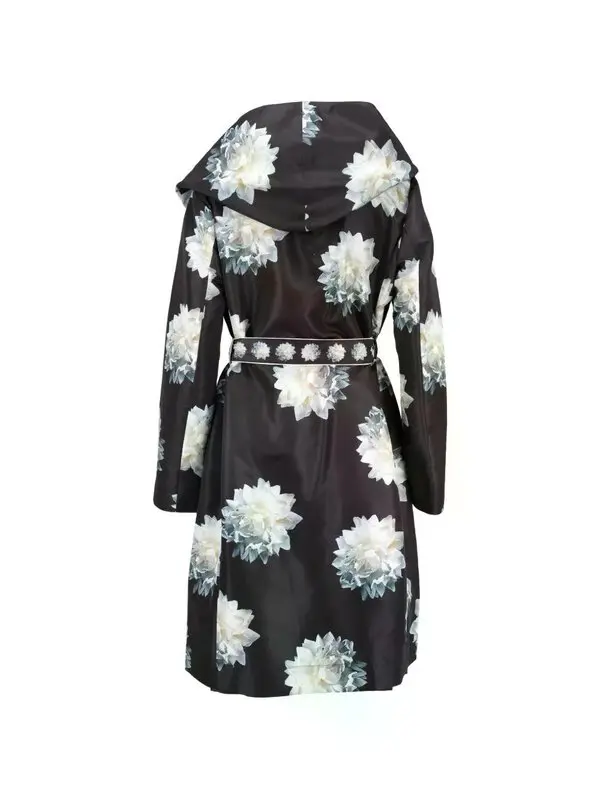 Max Mara Floral-print Belted Coat