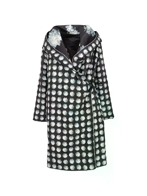 Max Mara Floral-print Belted Coat