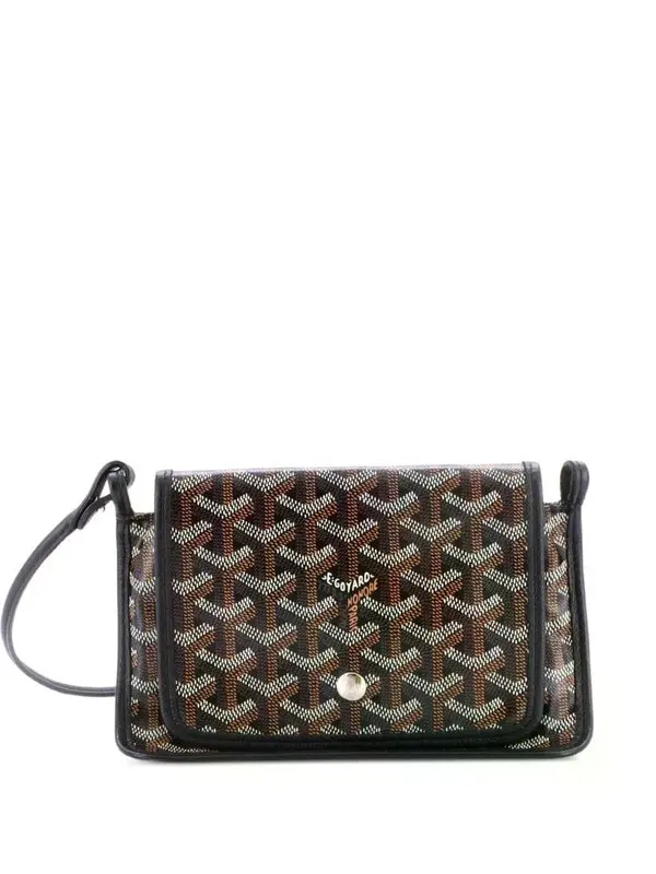 Goyard Plumet Clutch Wallet Coated Canvas Crossbody Bag - Black