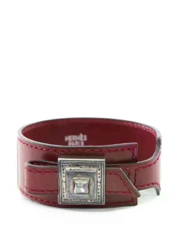 Hermès Leather Tuareg Bracelet - Red