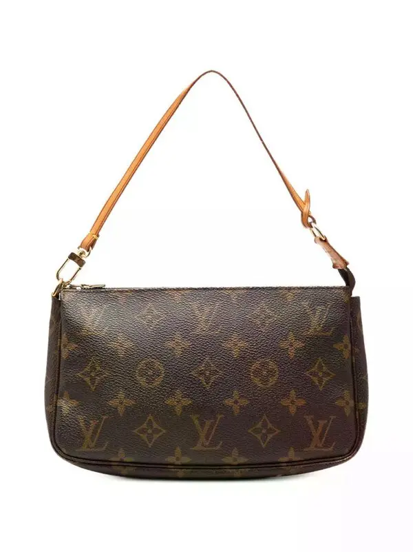 LOUIS VUITTON 2000 Monogram Pochette Accessoires Shoulder Bag - Brown
