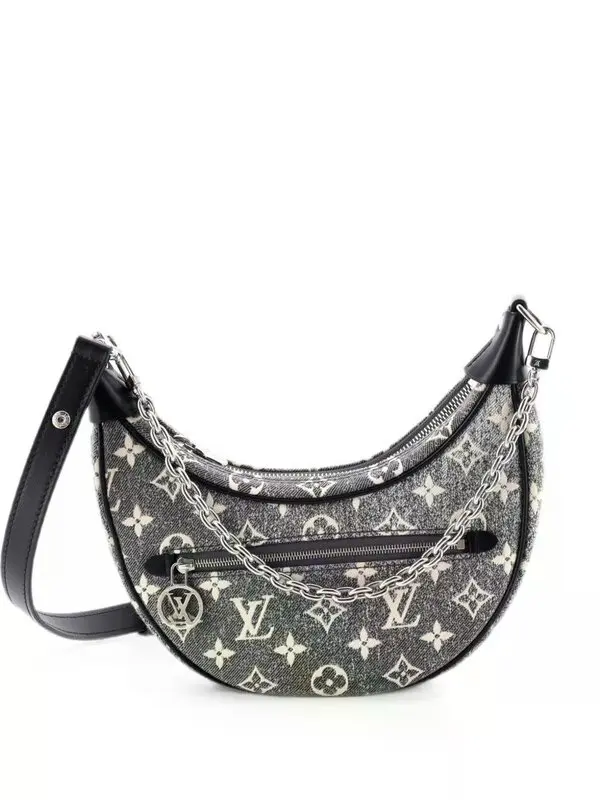LOUIS VUITTON Loop Handbag Monogram Jacquard Denim Hobo Bag