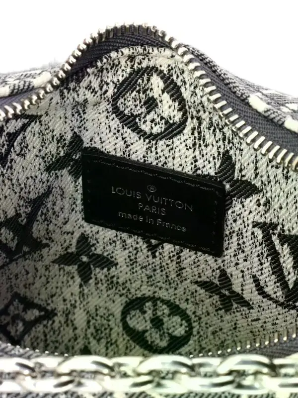 LOUIS VUITTON Loop Handbag Monogram Jacquard Denim Hobo Bag