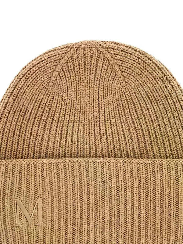 Max Mara Ribbed Cashmere Beanie Camel - Neutrals