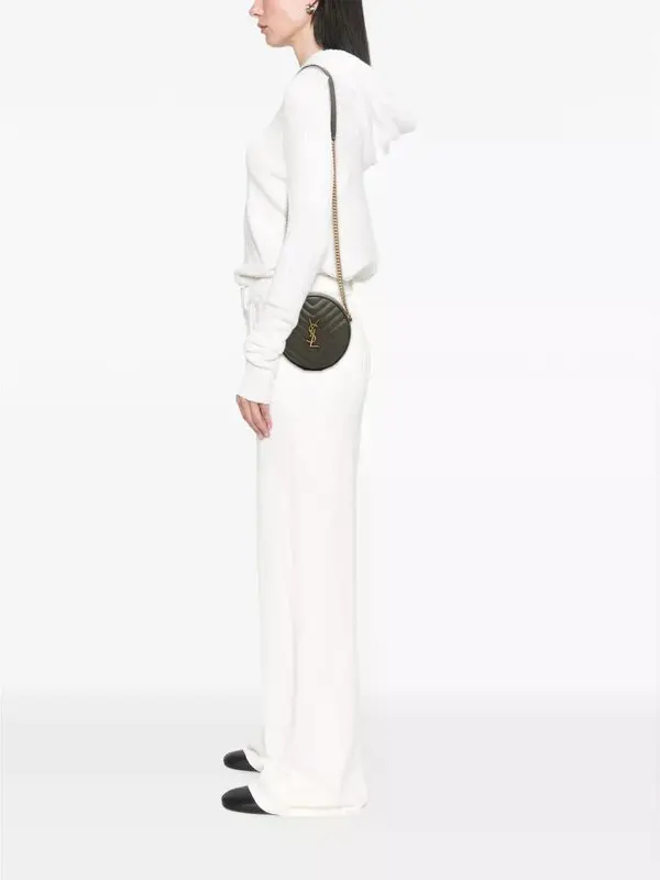 Saint Laurent Round Vinyl Camera Bag - Grey