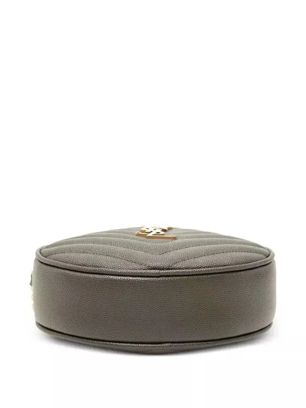 Saint Laurent Round Vinyl Camera Bag - Grey