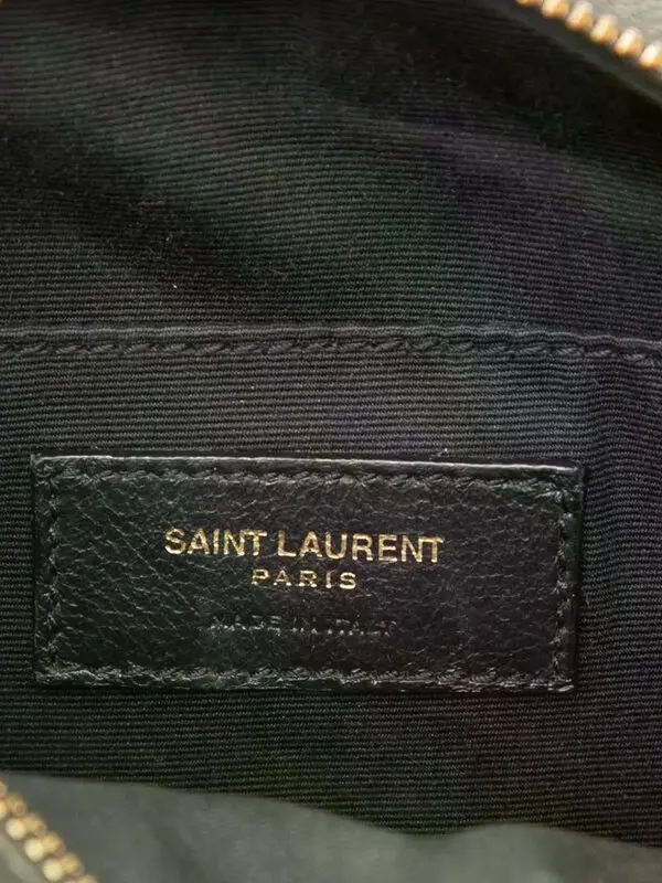 Saint Laurent Round Vinyl Camera Bag - Grey