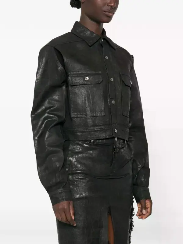 Rick Owens Cropped Jacket With Cape Sleeves
