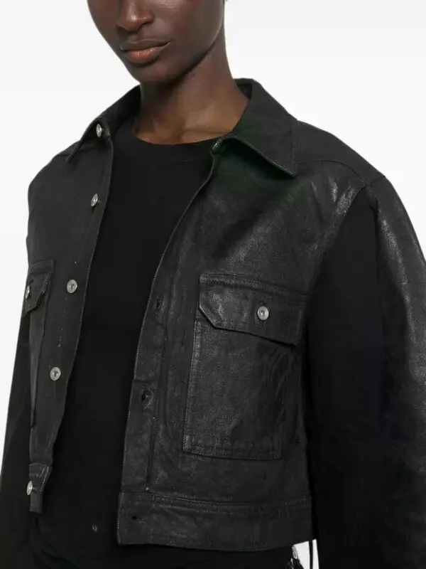 Rick Owens Cropped Jacket With Cape Sleeves