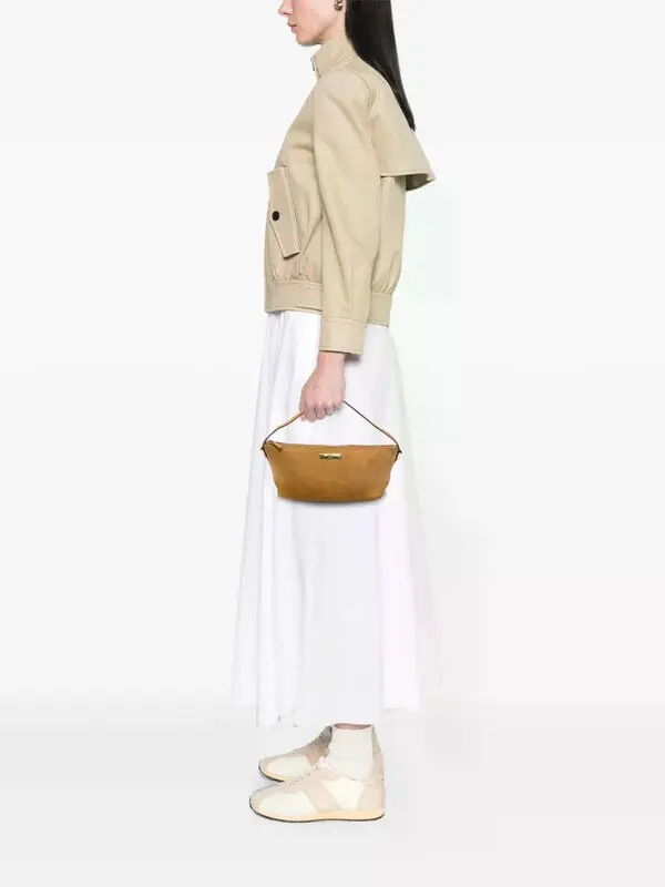 Gucci Suede Boat Shoulder Bag - Brown