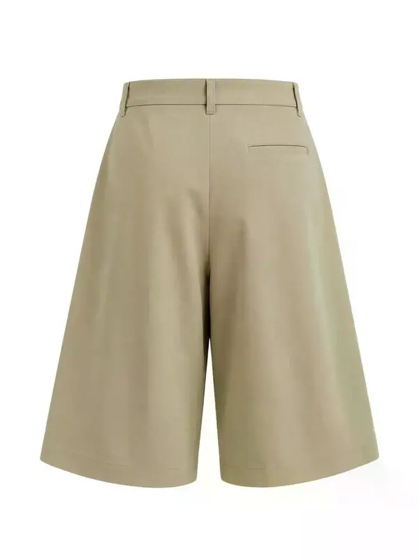 Tibi Pleated Wide-leg Shorts