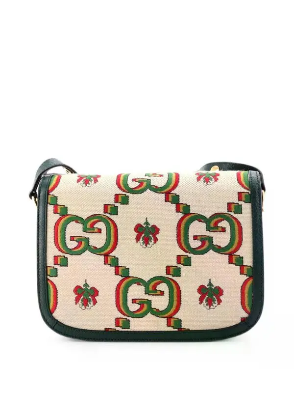 Gucci Horsebit 1955 Gg Print Jacquard Small Shoulder Bag