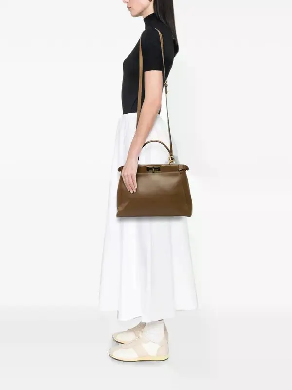 Fendi 2010-2026 Medium Leather Peekaboo Iconic Satchel