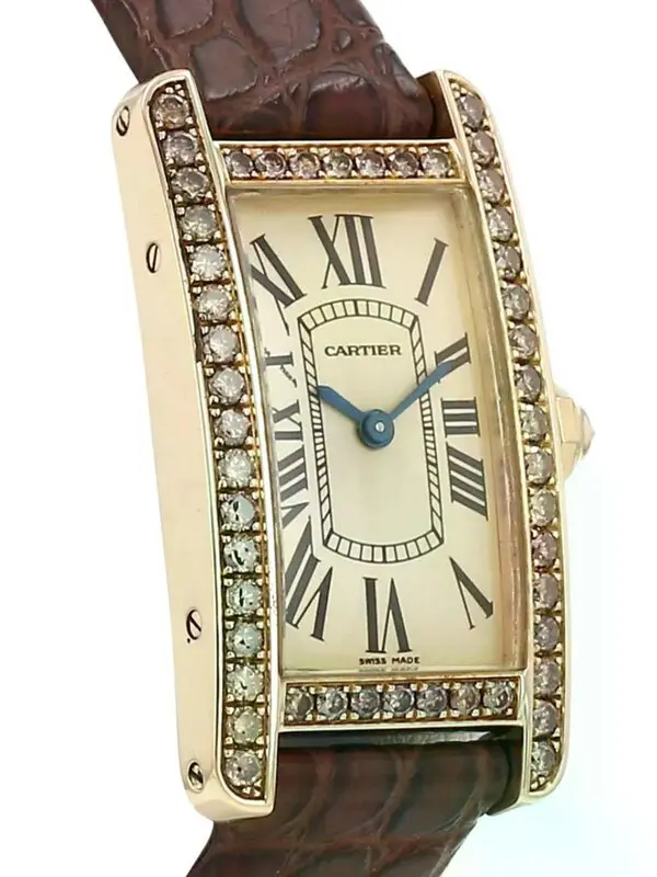 Cartier 2017 Tank Américaine 35mm Watch With Diamond Bezel