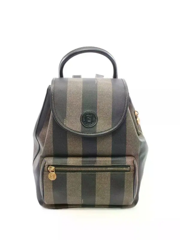 Fendi 2000s Pequin Striped Backpack