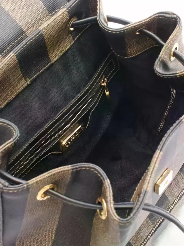 Fendi 2000s Pequin Striped Backpack