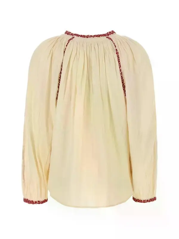 Isabel Marant Étoile Lena Embroidered Cotton Blouse