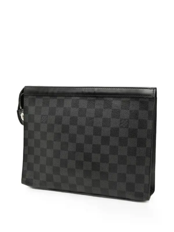 LOUIS VUITTON Damier Graphite Pochette Voyage Mm Clutch Bag