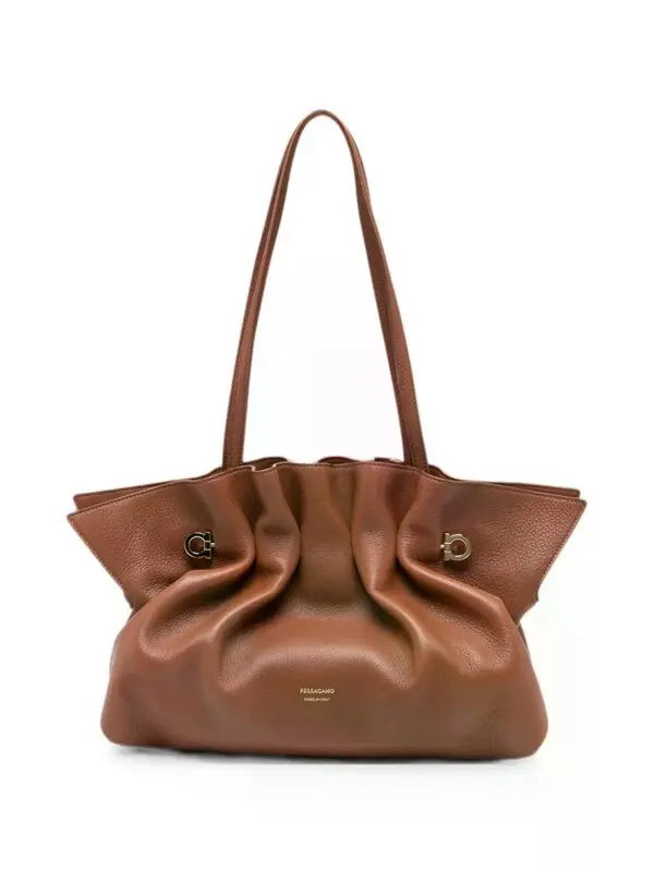 FERRAGAMO Gancini Leather Shoulder Bag