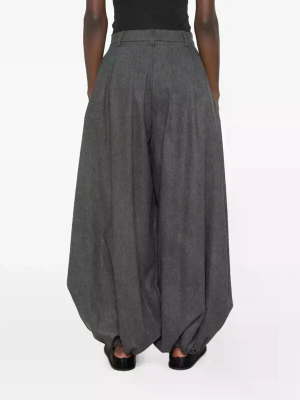 THELATEST Pleated Balloon-hem Wide-leg Pants - Grey