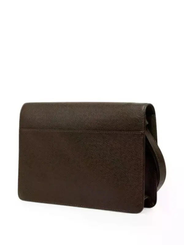 LOUIS VUITTON Taiga Selenga Clutch Bag - Brown
