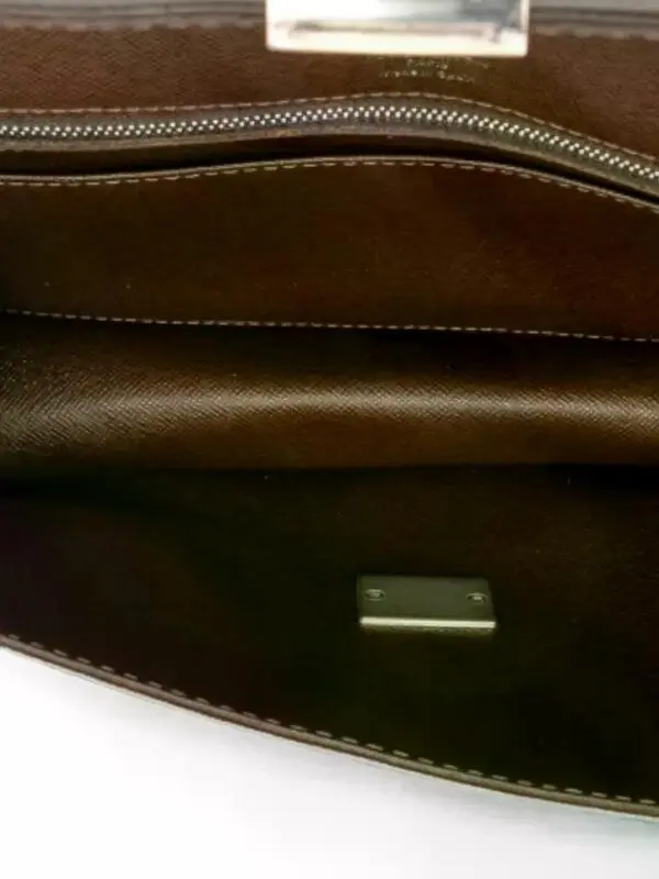 LOUIS VUITTON Taiga Selenga Clutch Bag - Brown