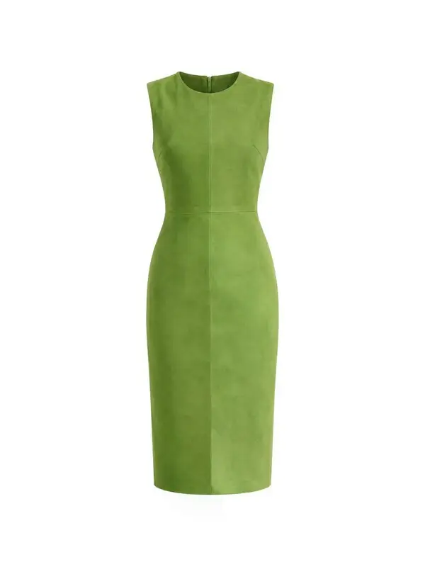 Stouls Evita Suede Maxi Dress - Green