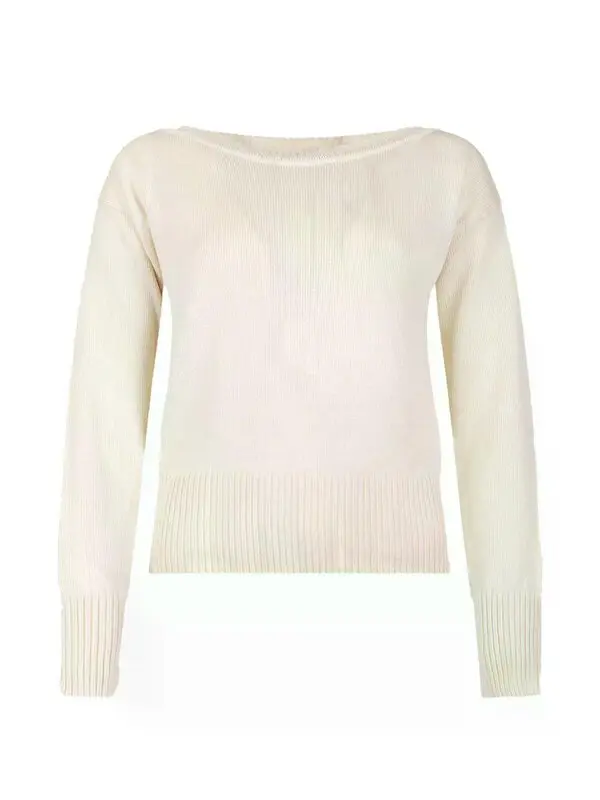 Max Mara Boat-neck Ribbed-trim Sweater