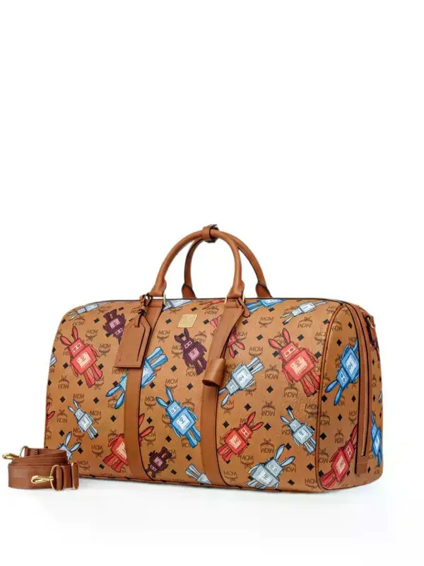 Mcm Visetos-print Graphic-print Holdalls - Brown