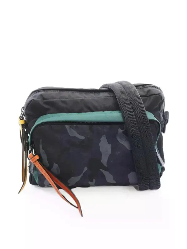 Prada Camouflage Shoulder Bag - Black