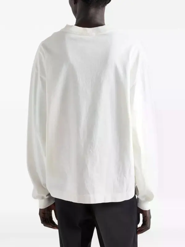 Prada Long-sleeved Cotton T-shirt - White
