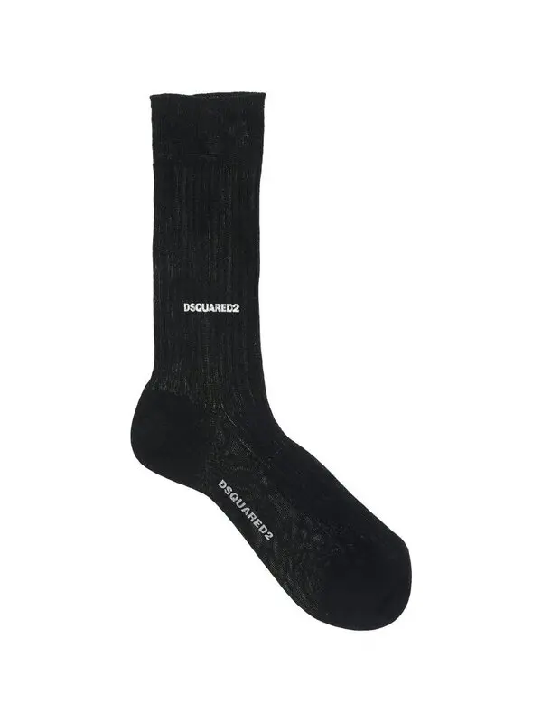 Dsquared2 Logo-print Ribbed Socks