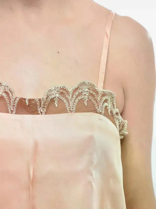 BODE Lace-trim Satin Top
