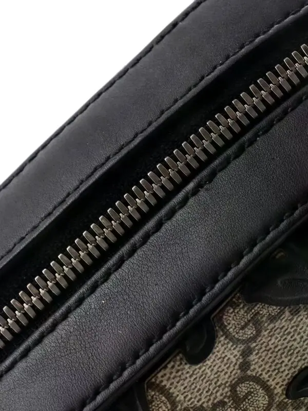 Gucci Chain Arabesque Gg Coated Canvas With Leather Mini Crossbody Bag