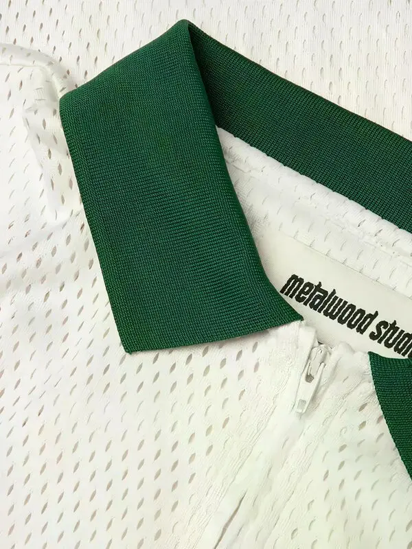 METALWOOD STUDIO Quarter-zip Jersey Polo Shirt