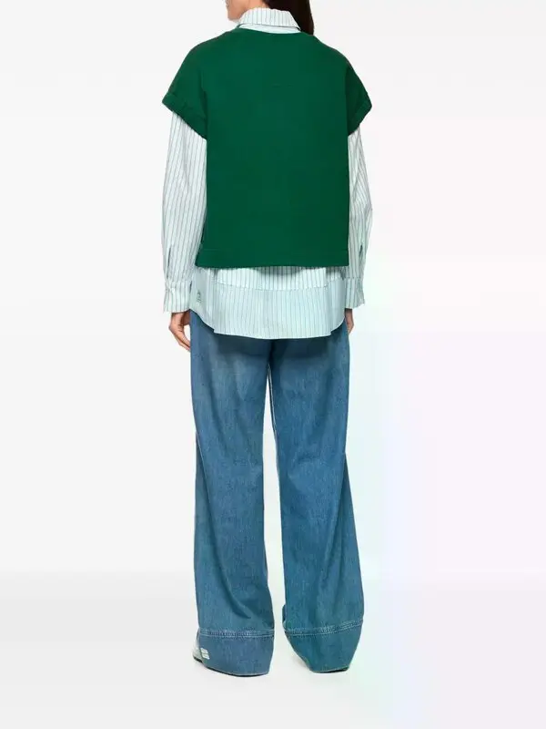 MARCCAIN Logo-embroidered Cap-sleeve T-shirt