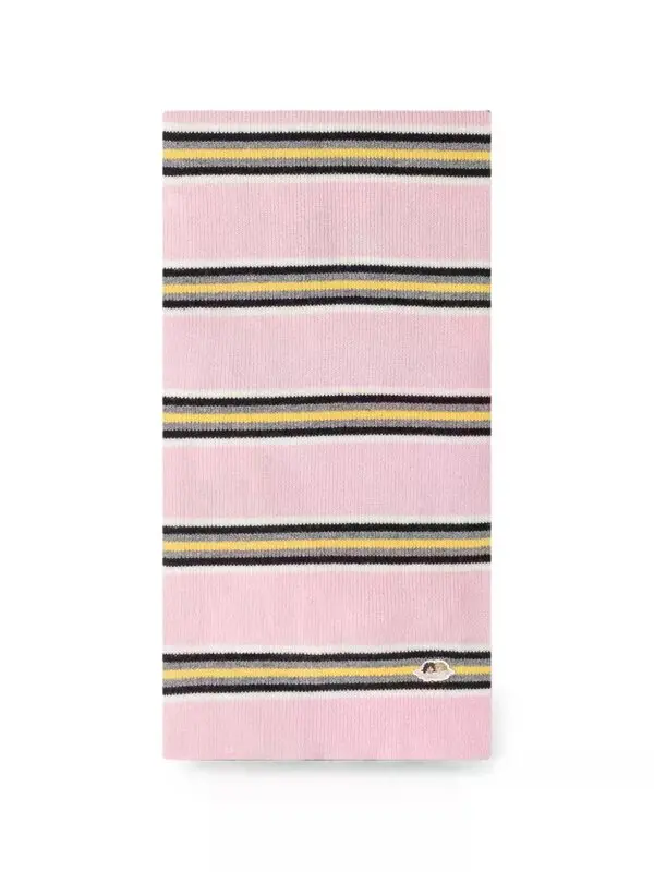 Fiorucci Angel-patch Striped Scarf - Pink
