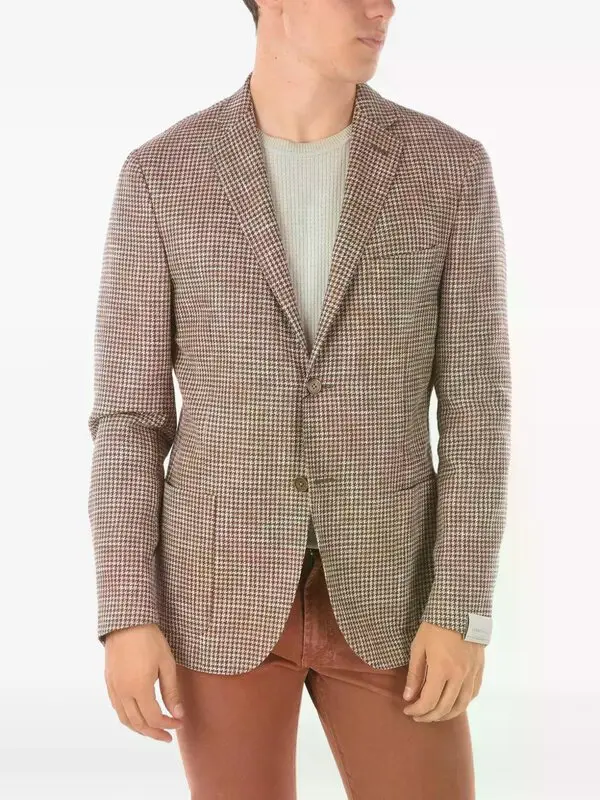 Corneliani Pied-de-poule Single-breasted Blazer