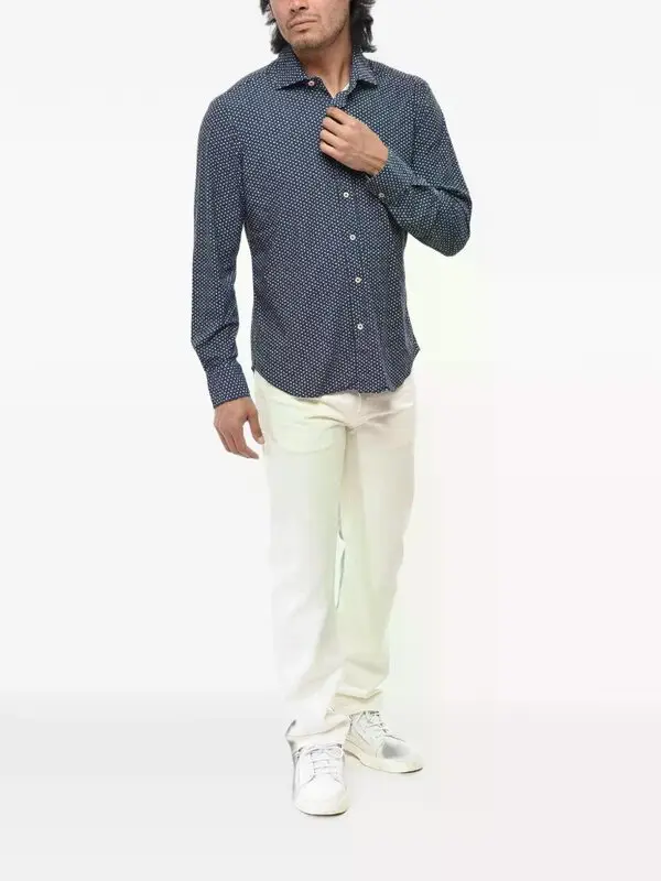 ALESSANDRO GHERARDI Patterned-fabric French-collar Shirt