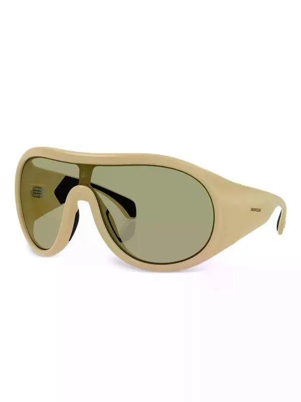Moncler Curved Frame Sunglasses - Brown