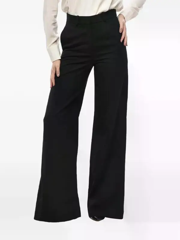 Stella McCartney Dolce Wool Palazzo Trousers - Black