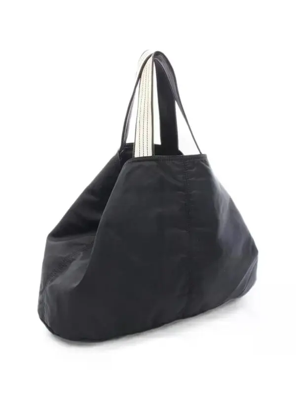 Prada 2000s Triangle Logo Tote Bag