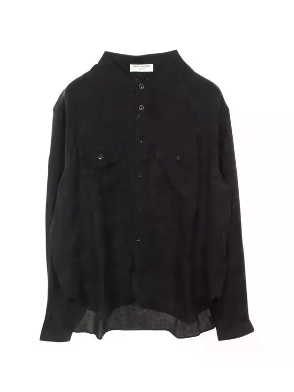 Saint Laurent 2010s Collarless Patterned Shirt