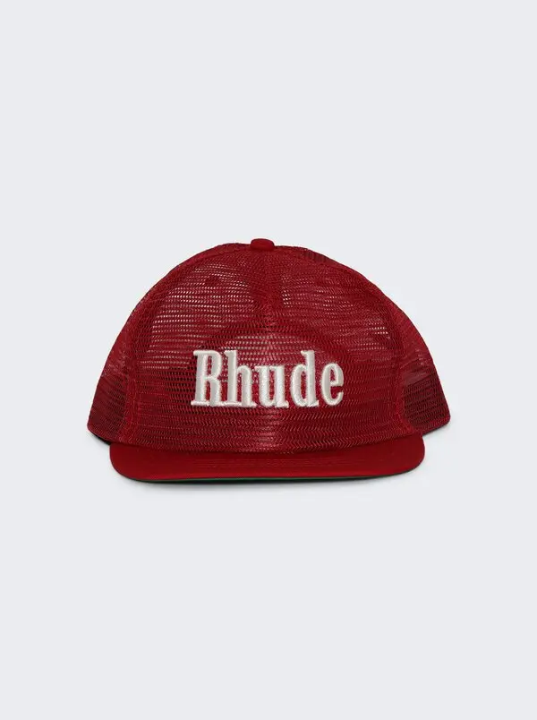 Rhude Logo Mesh Hat - Red