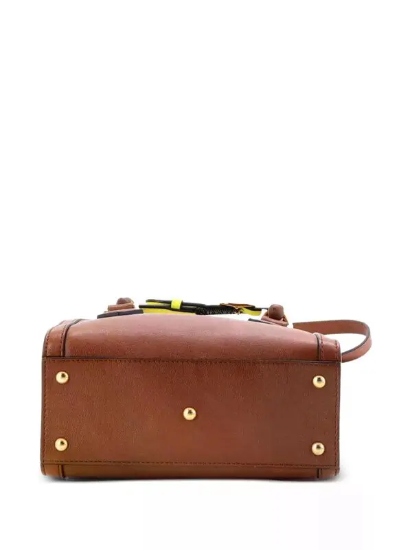 Gucci Diana Nm Bamboo Handle Tote Leather Mini Crossbody Bag - Brown