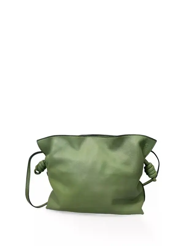 Loewe 1980s Flamenco Knotted Shoulder Bag - Green
