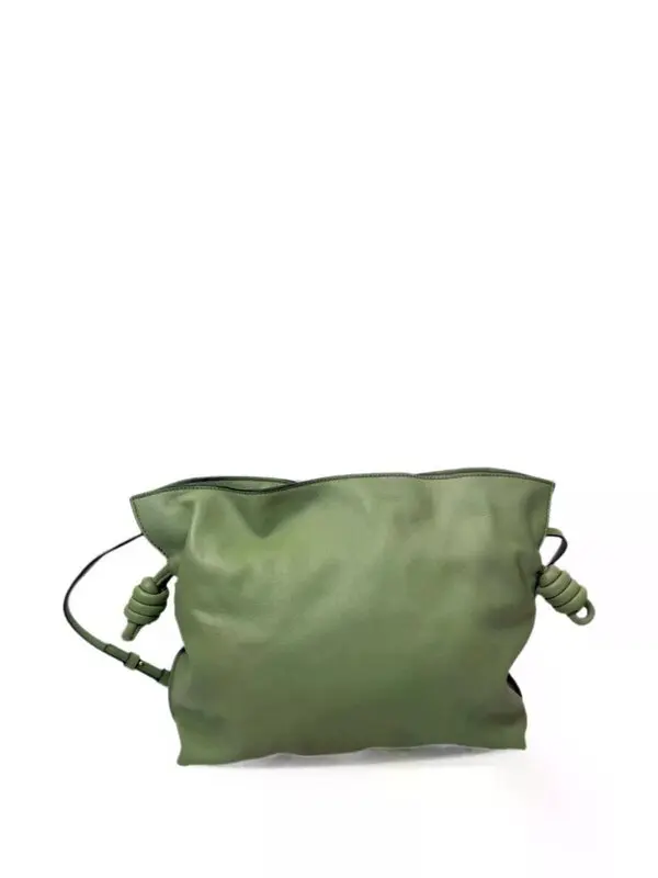 Loewe 1980s Flamenco Knotted Shoulder Bag - Green